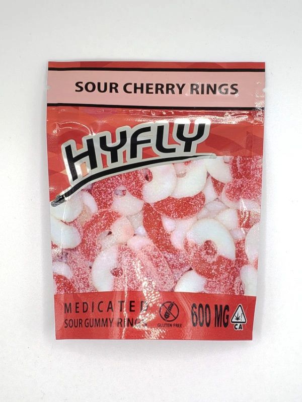 Hyfly Gummies sour cherry rings 600mg