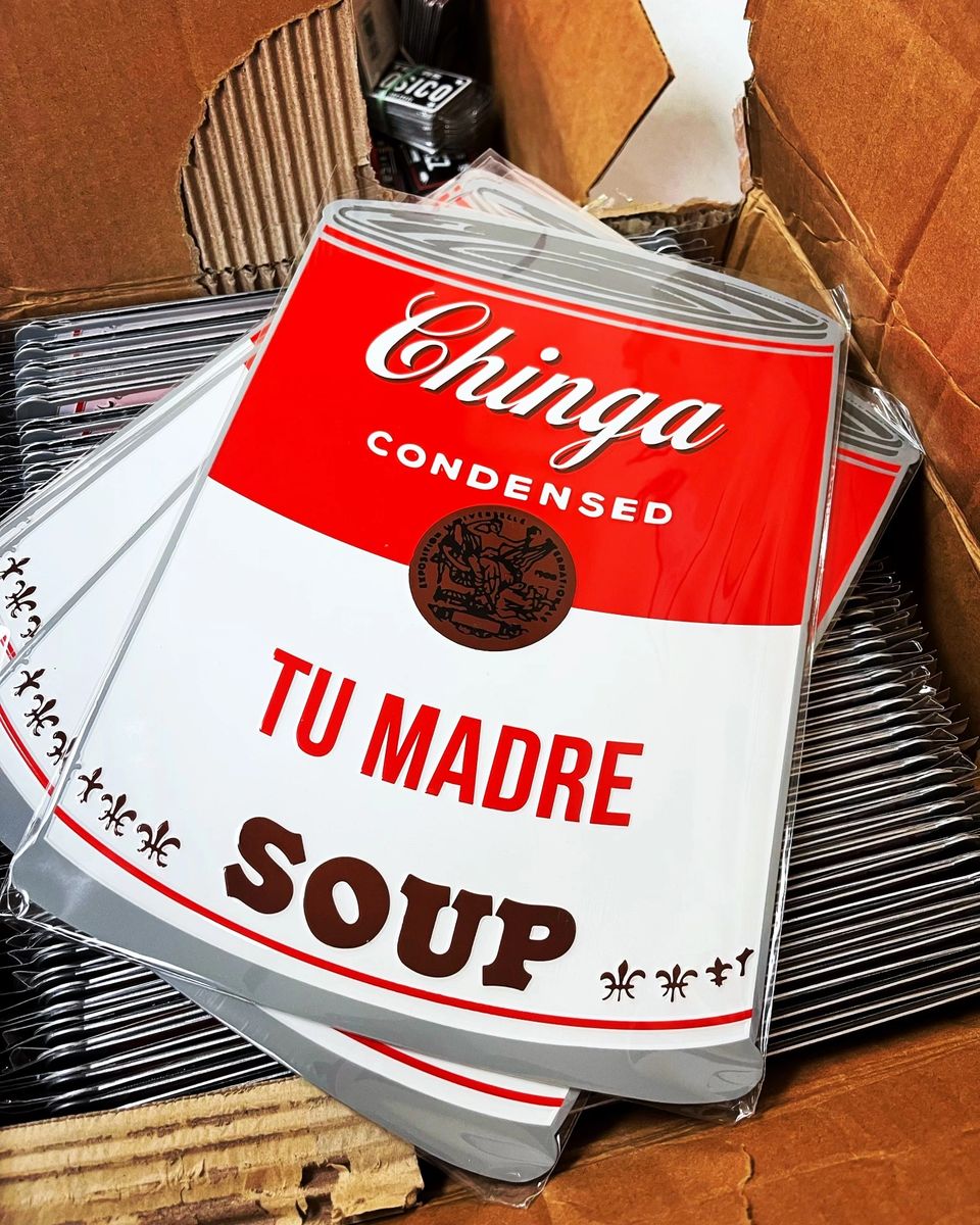 Chinga tu madre 12"x 8" Tin wall decor