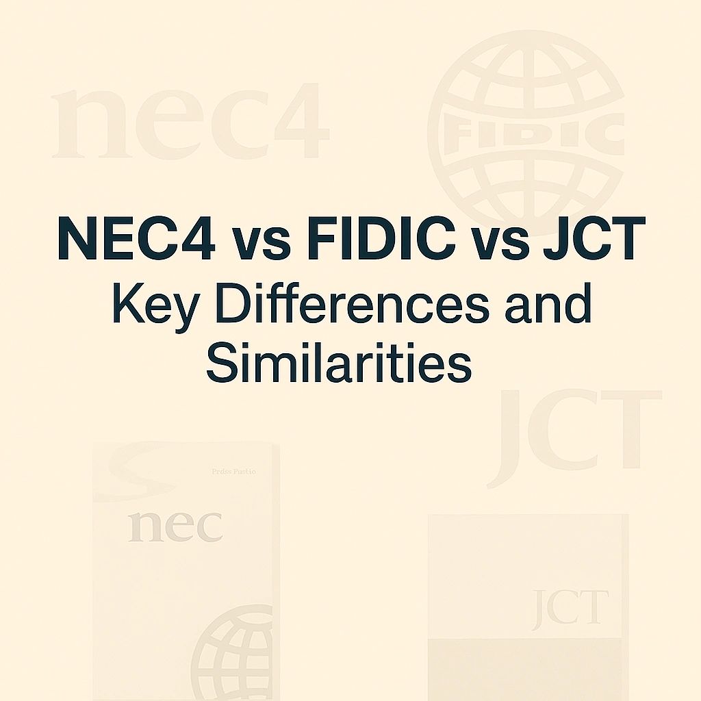NEC4 vs FIDIC vs JCT: Key Differences and Similarities