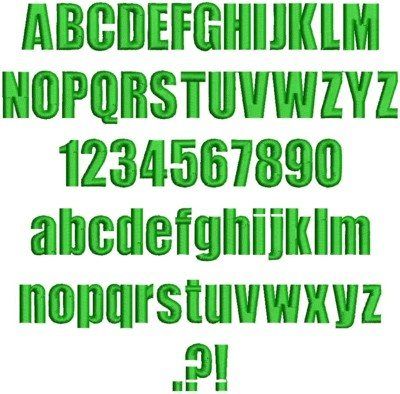 Impact Font Large Wilcom Alphabet 0011