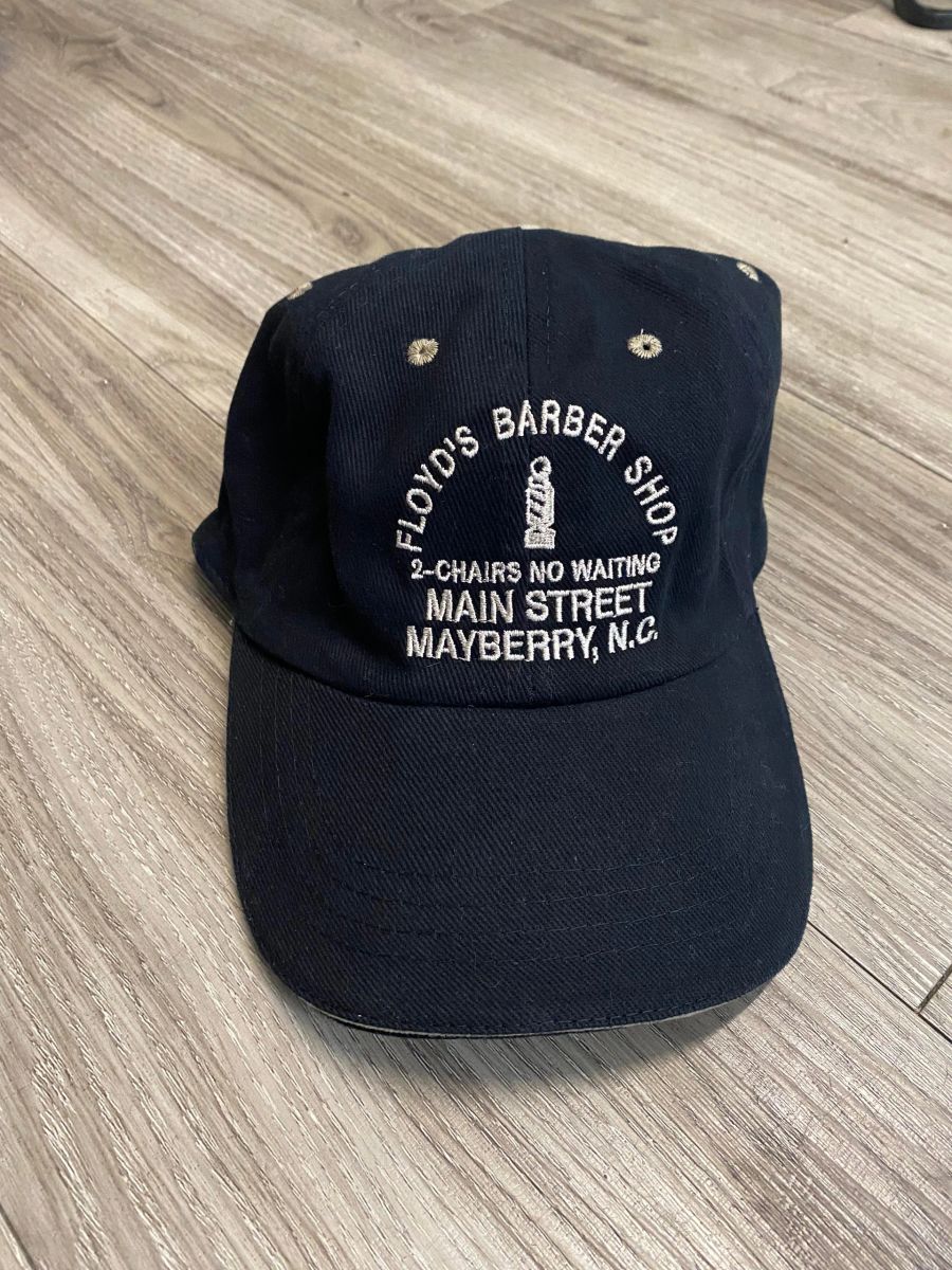 Floyd's Barber Shop Hat Black w/ White Embroidery