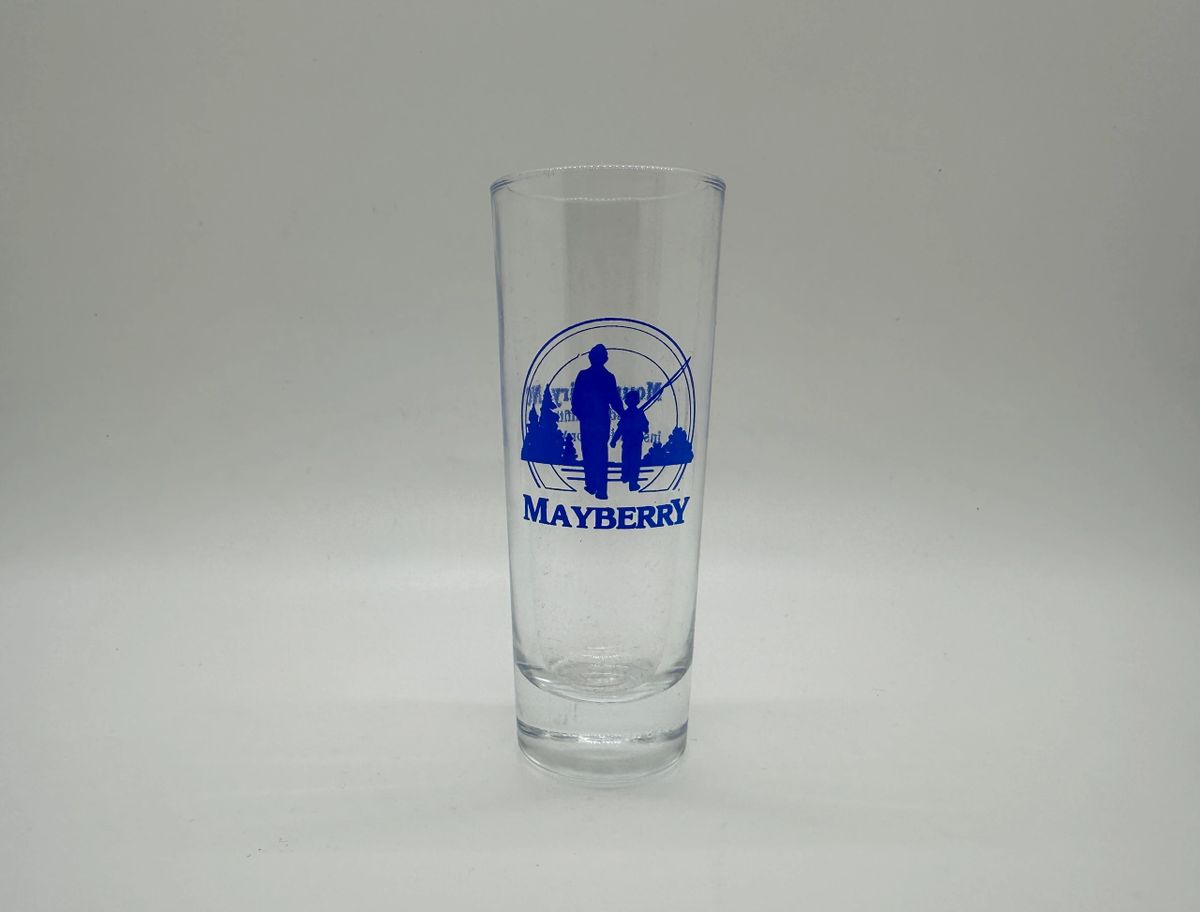 Mayberry Logo Shooter Glass