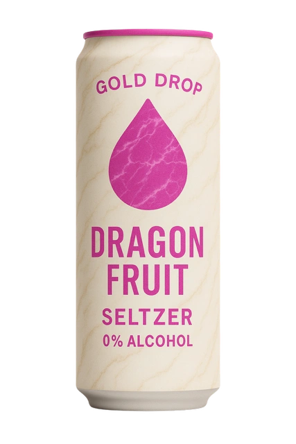SOLD OUT Gold Drop Alcohol Free Dragon Fruit Seltzer - 12 oz, packs of ...