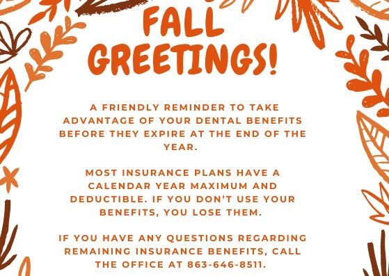 Fall Greetings & Insurance Reminder