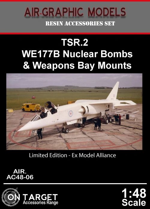 AC48-06 TSR.2 Weapons Bay mounts and two WE177B Nuclear Bombs