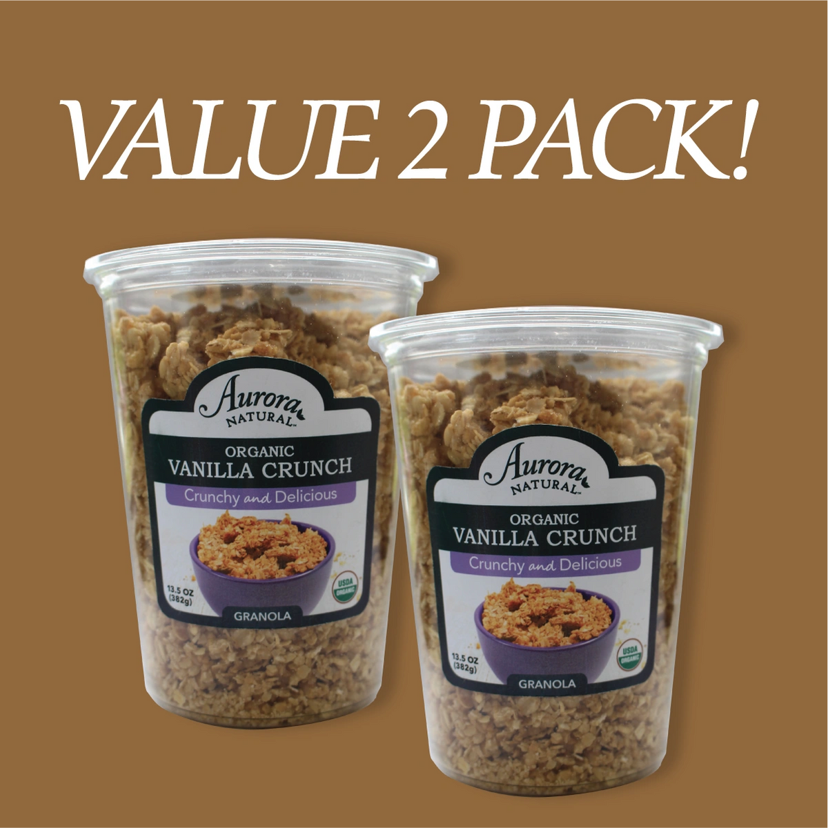 Organic Vanilla Crunch Granola - Value 2-Pack (00213)