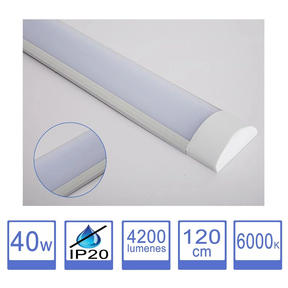 Regleta LED Slim 120cm 40W 6000K Blanco Frio