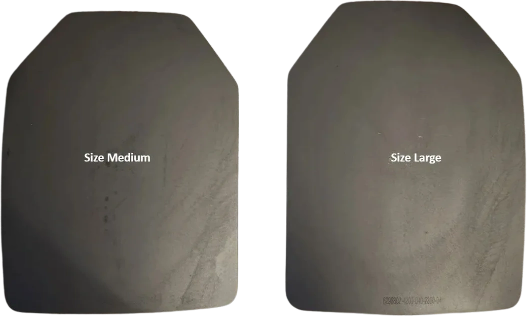 Multi Curve Body Armor Ceramic Tile-Sintered SiC, Size Medium or Large