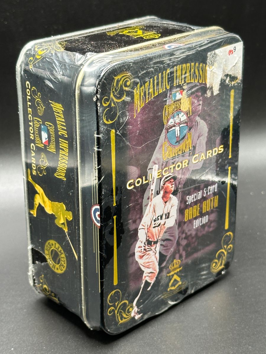 Babe Ruth 1994 Metallic Impressions Cooperstown Collection Cards Sealed Tin