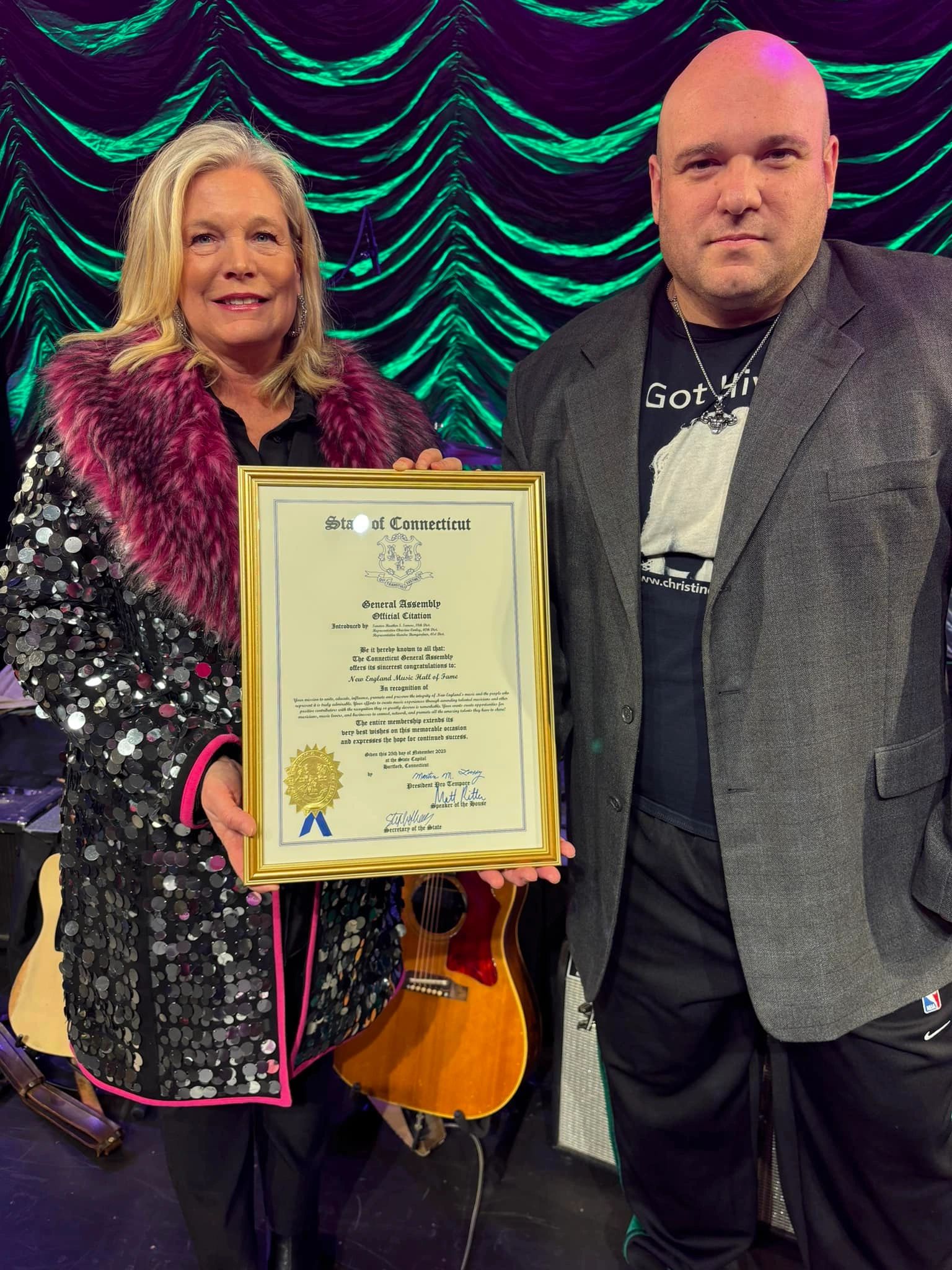 New England Music Hall of Fame was Awarded Proclamation from CT