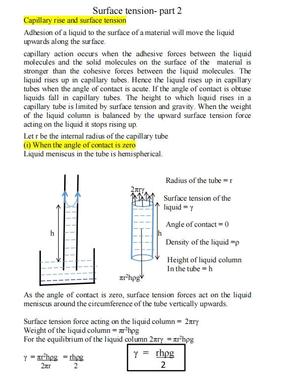 Surface tension - Part 2
