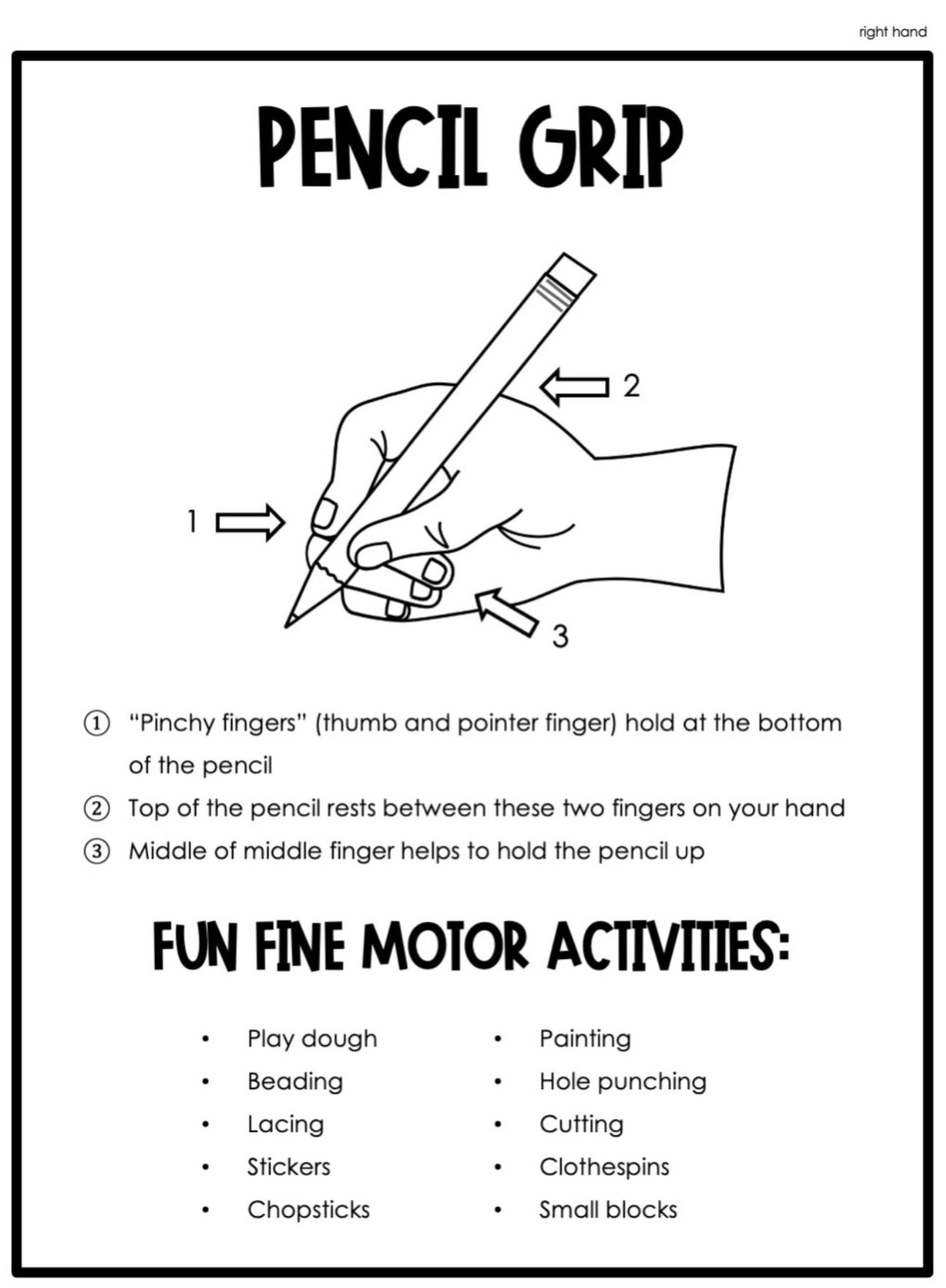 Fine Motor - Pencil Grip