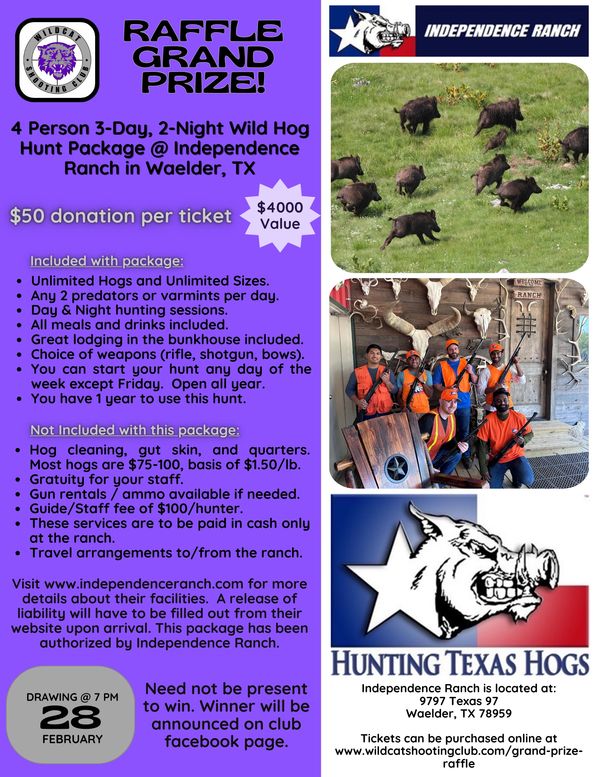 Raffle Fundraiser | Wildcat Shooting Club
