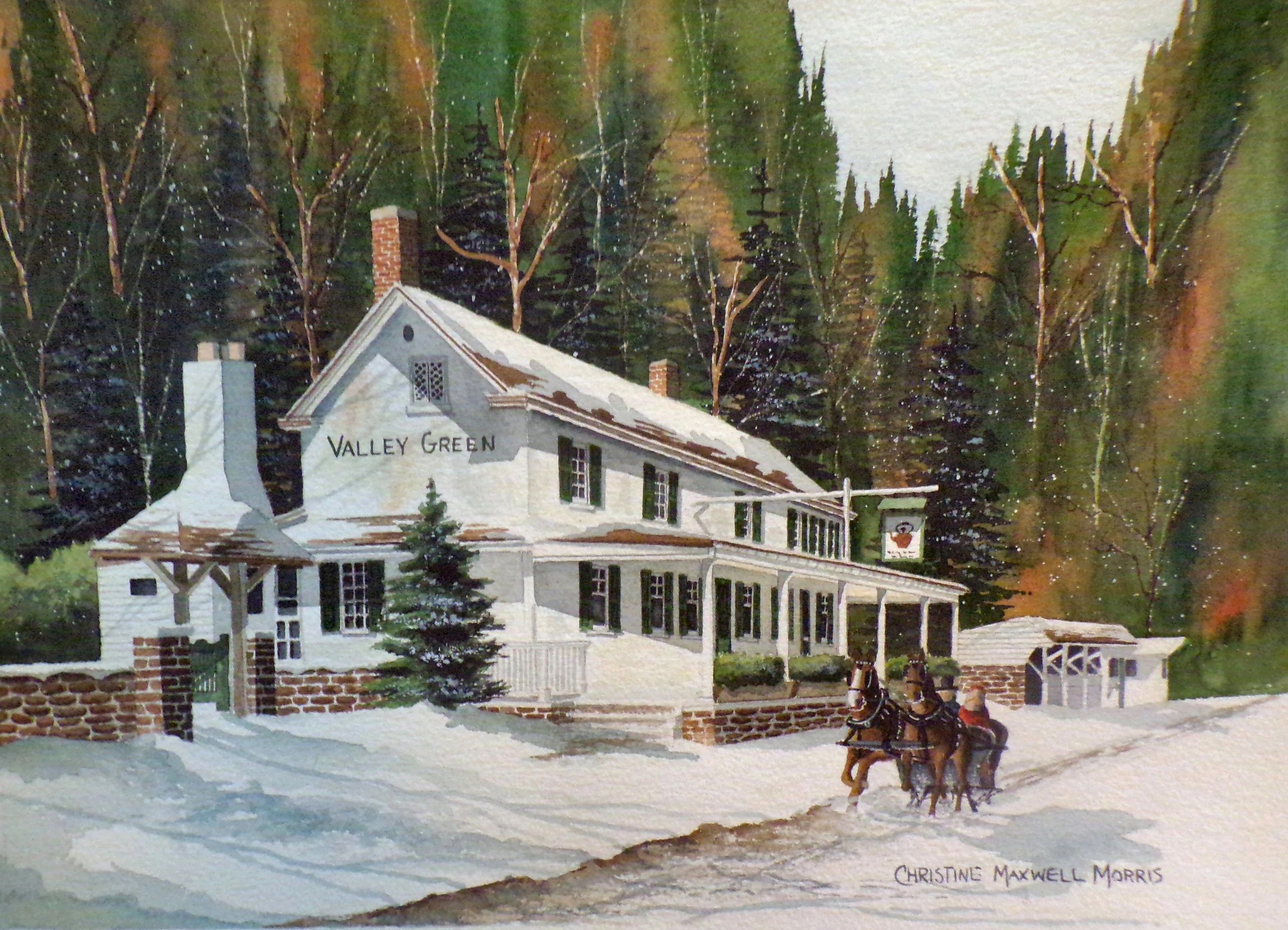 Christine Maxwell Morris watercolors & house portraits