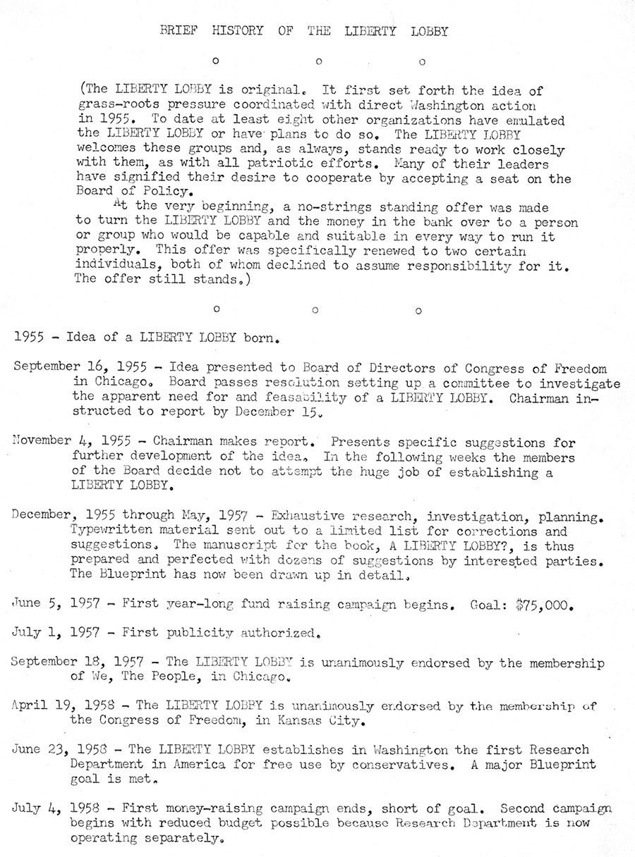 Liberty Lobby: The Official History