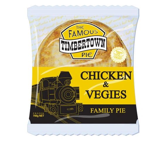 Timbertown Chicken & Vegetable Mornay Family Pie 700g