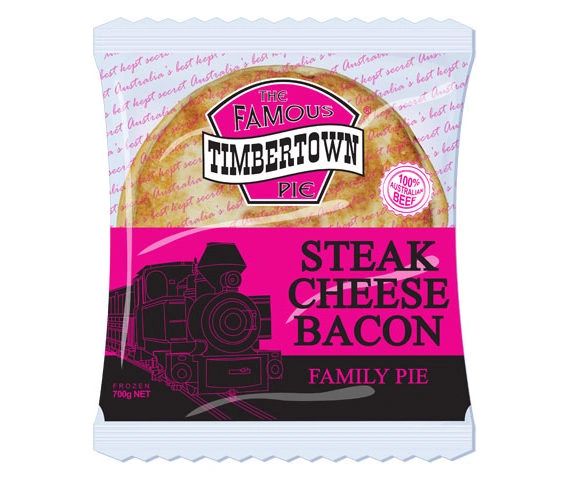 Timbertown Steak Cheese & Bacon Family Pie 700g