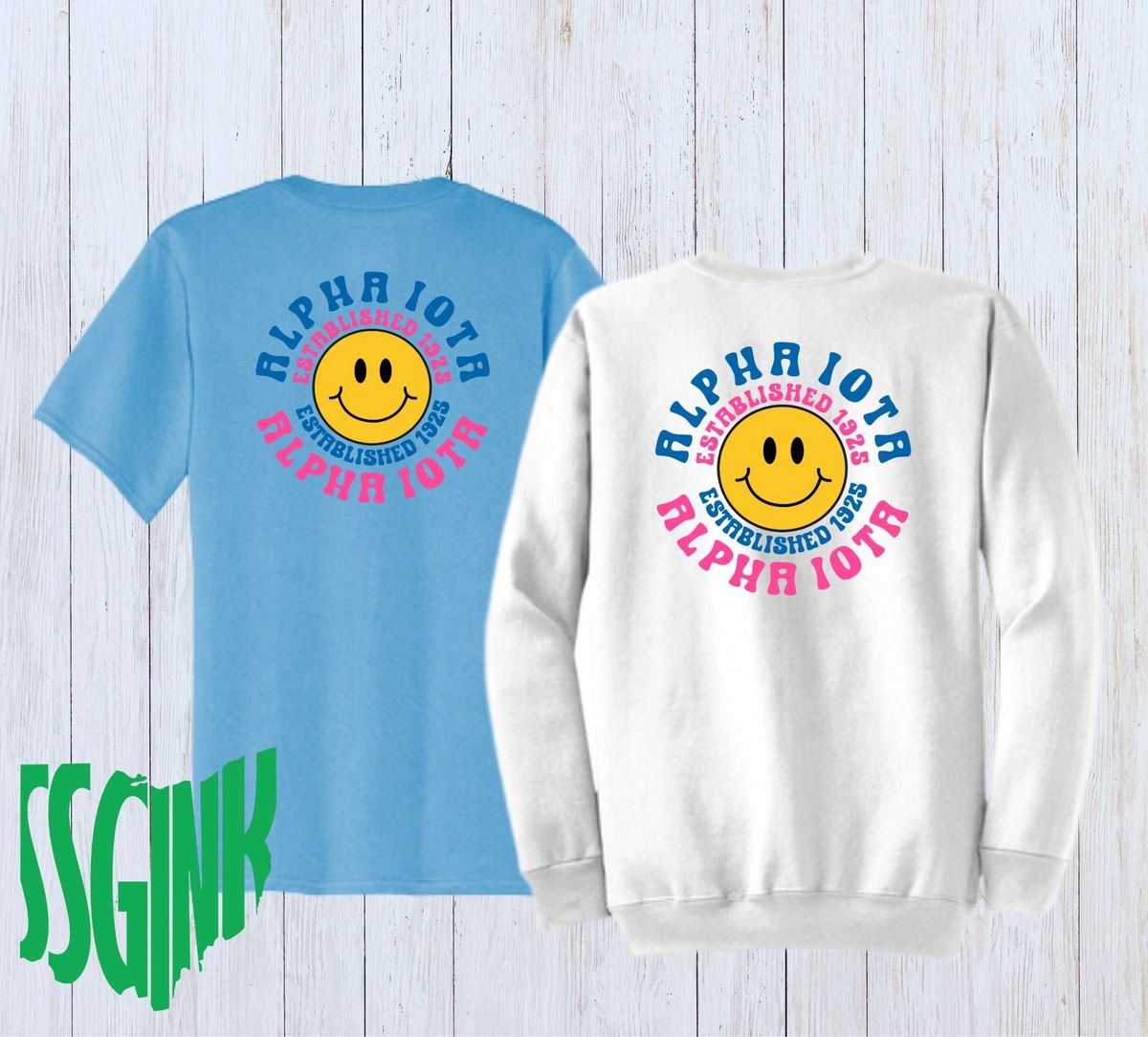 Alpha Iota Retro Smiley Design