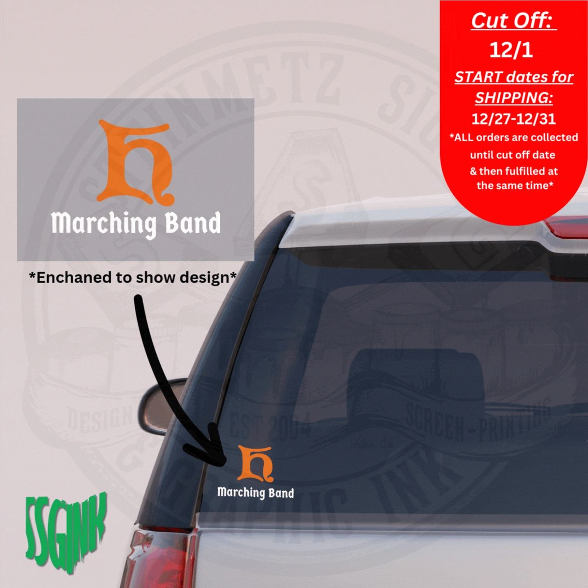 Heidelberg Band Car Decal