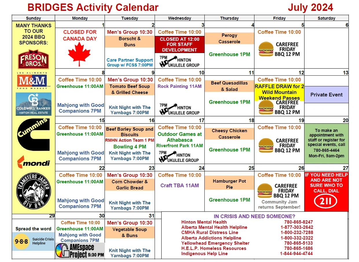 Calendar | The Bridges Society