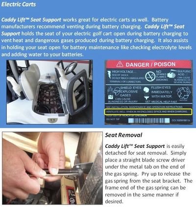 Marine Mills Inc. - Caddy Lift Seat Support, Golf | Marine Mills Inc.