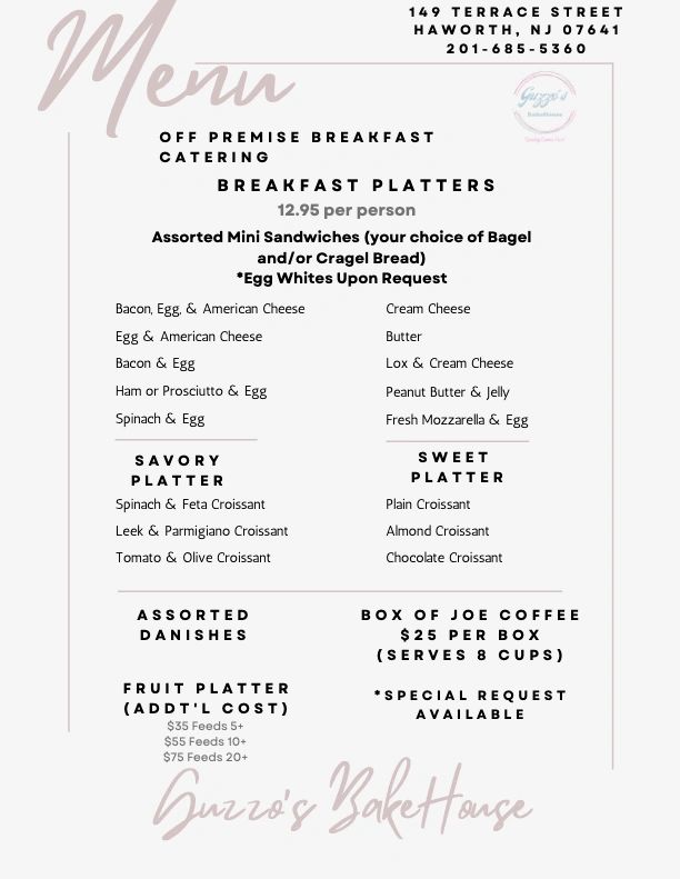 Specialty Catering Menus
