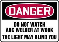Arc Welding Warning Sign