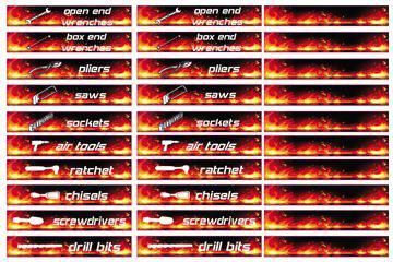 Tool Box Decal Labels