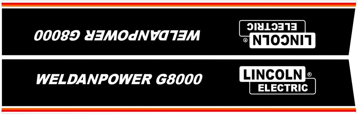 Lincoln Electric Weldanpower G8000 Replacement Decals, 1-Pair