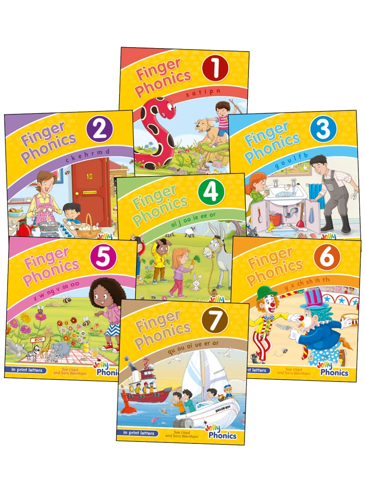 Finger Phonics Books 1-7 (In Print Letters)
