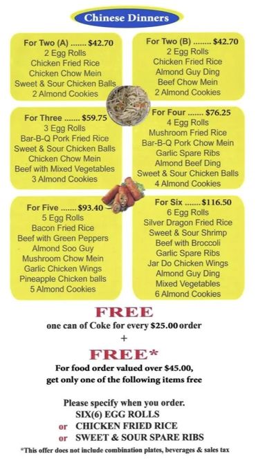 Silver Dragon - Ottawa Chinese Food, Nepean Chinese Food