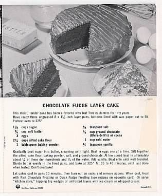 Nut Tree's Famous Chocolate Fudge Layer Cake