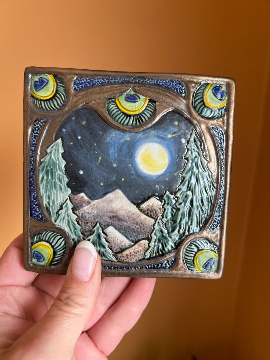 Moonscape and Plume tile