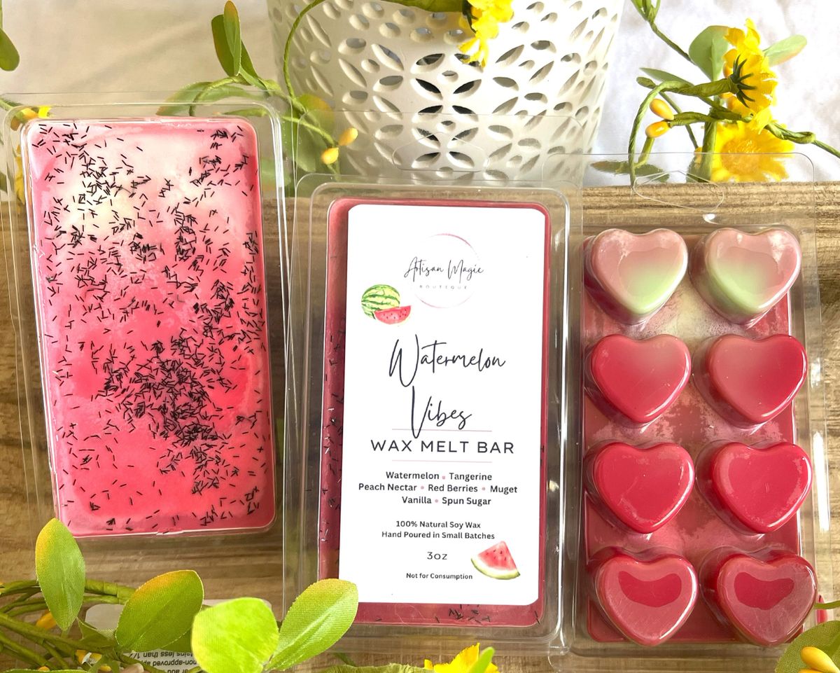 Watermelon Scented 3oz Soy Wax Melt Bar