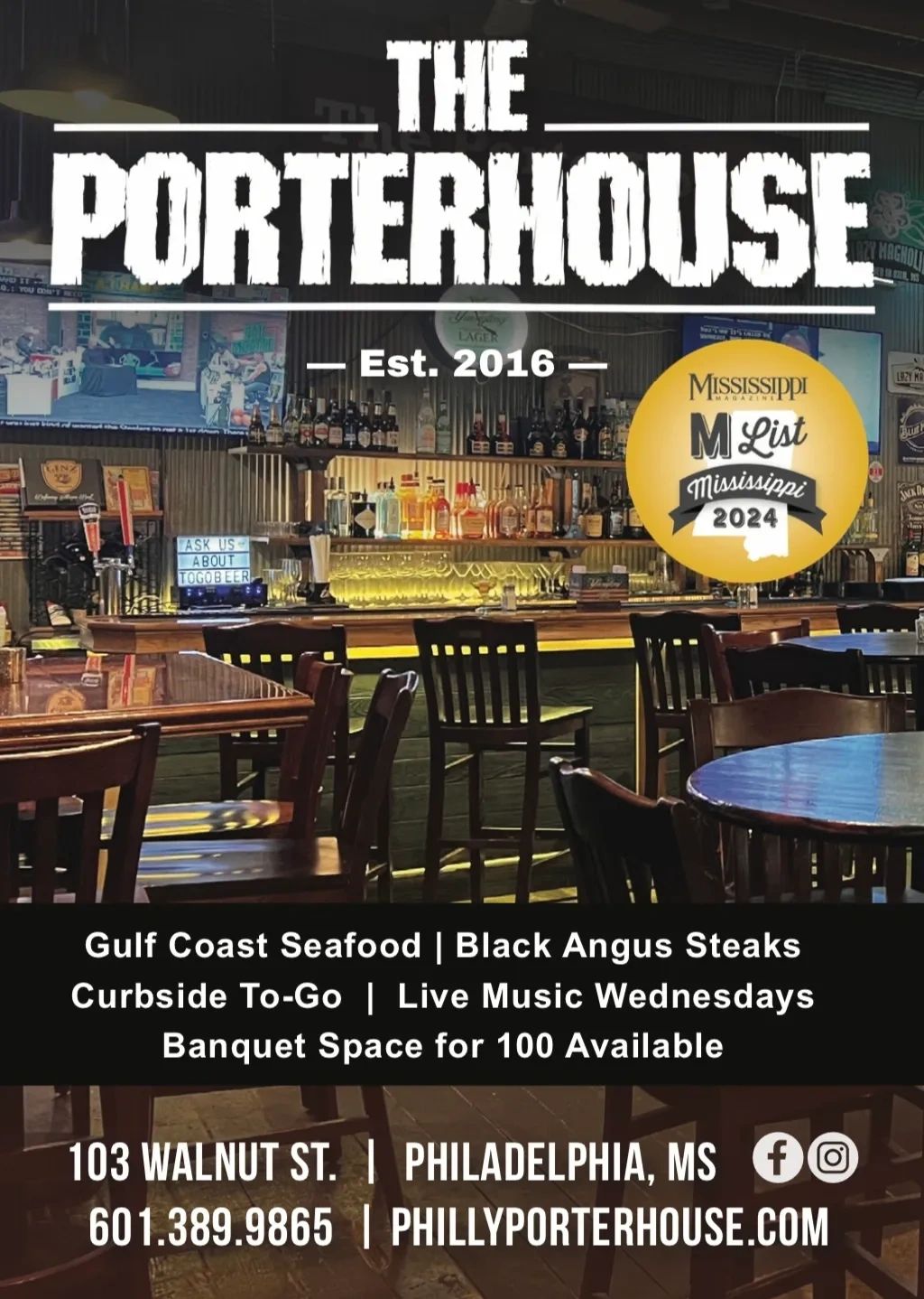 The Porterhouse - Full Bar in Philadelphia - Meridian, Mississippi