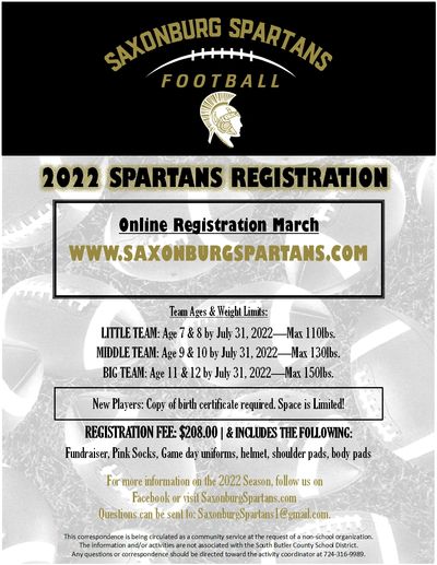 Saxonburg Spartans Football