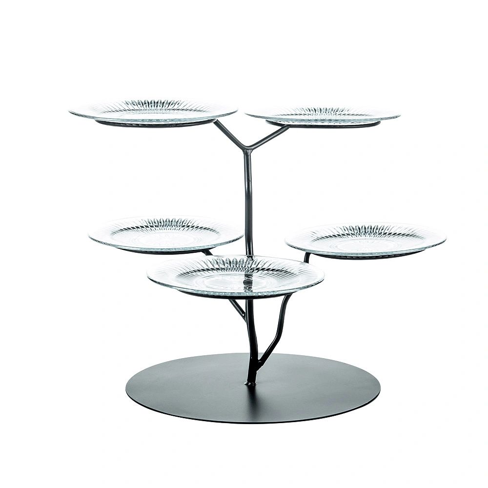 5 Branch Stand with Glass Plates
