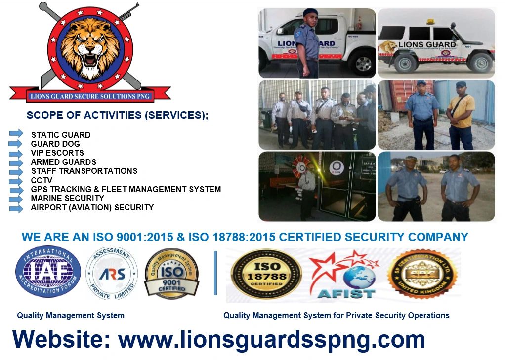 Lions Guard Secure Solutions PNG Limited - www.lionsguardsspng.com