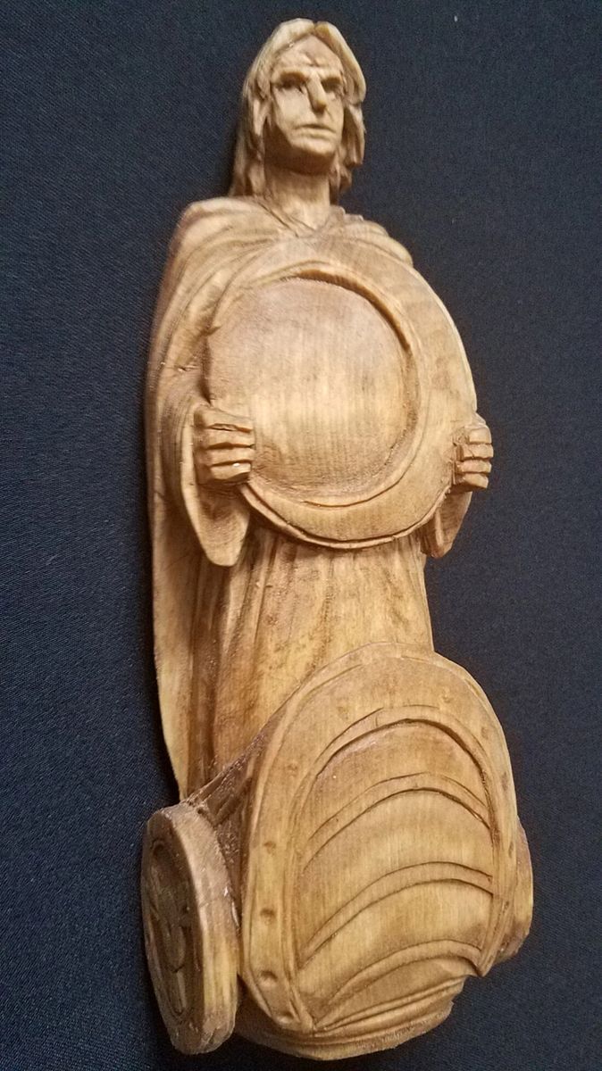 Mani Statue - 8" Wood Carving
