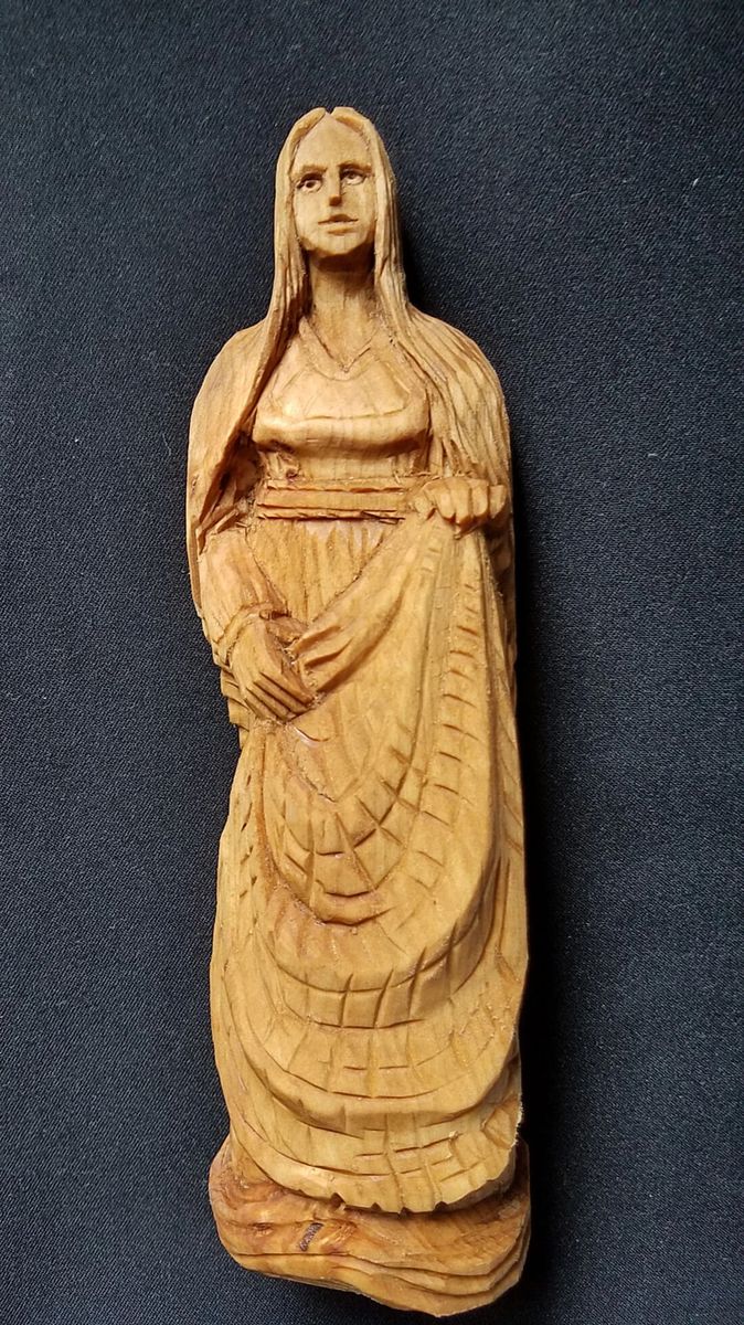 Ran Statue - Norse Goddess - 8" Wood Carving