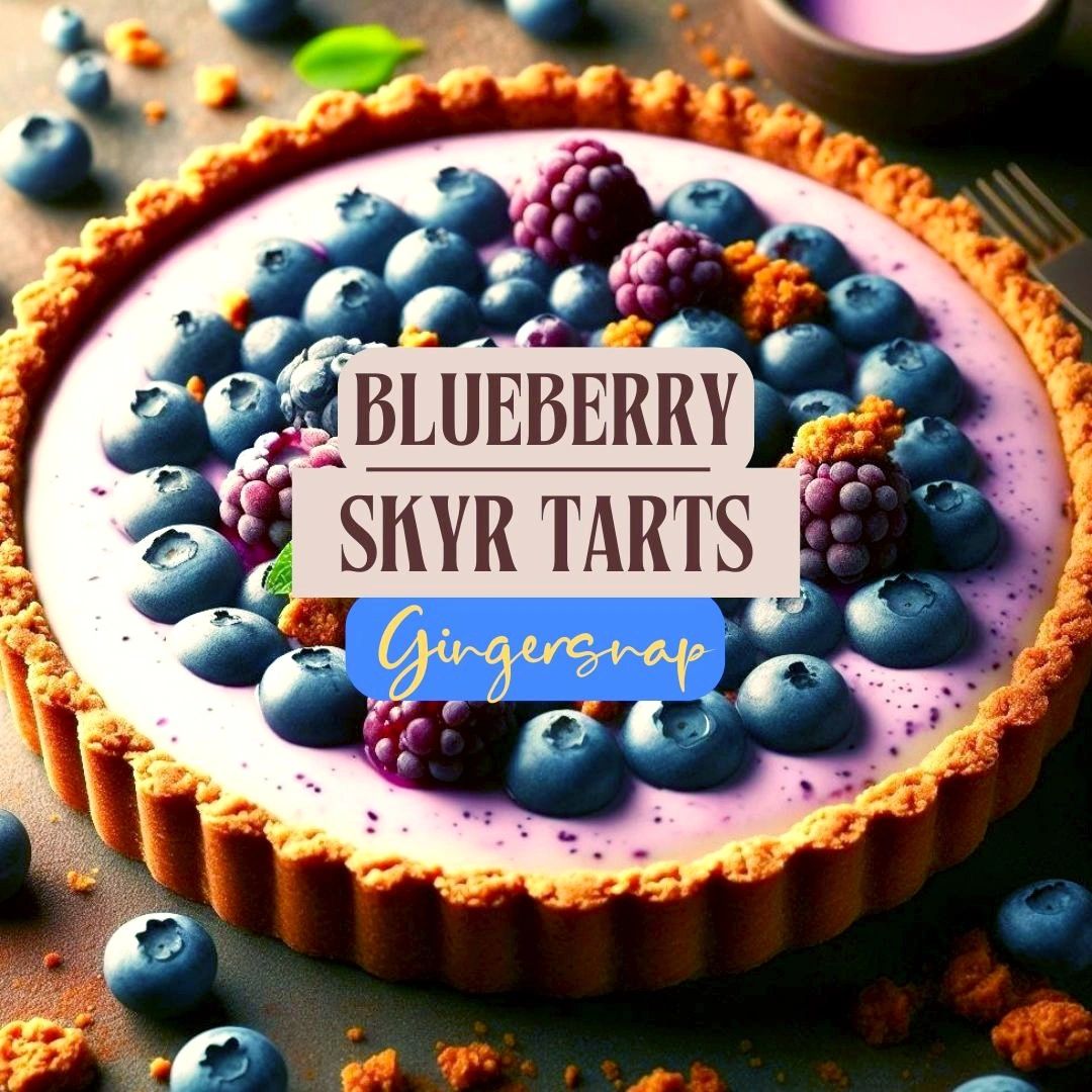 Blueberry Skyr Tarts: Gingersnap Crust Recipe