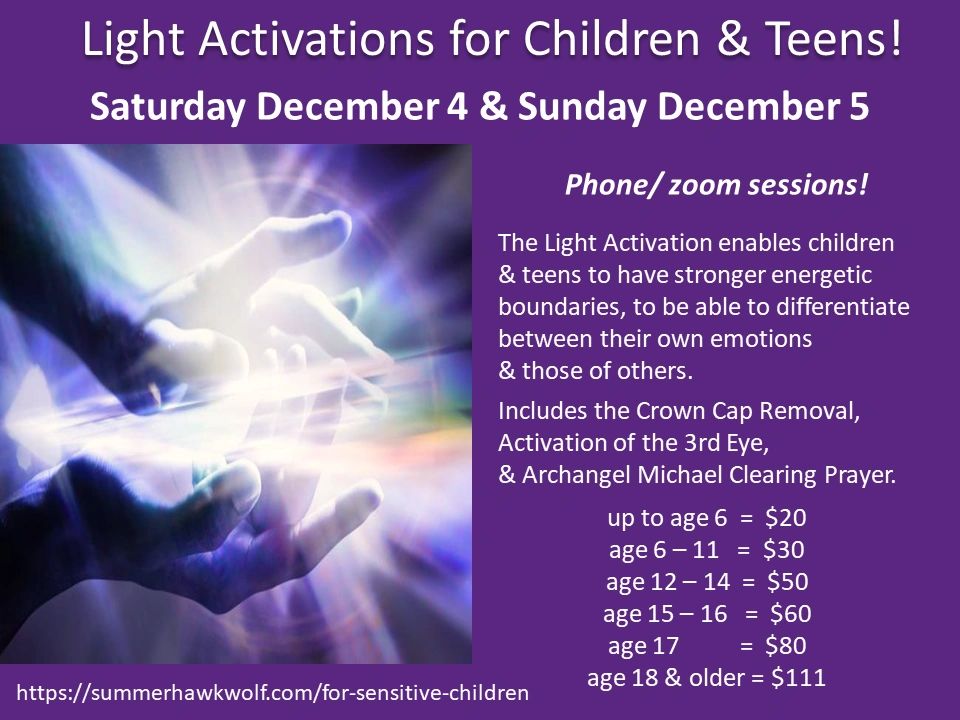 Light Activation session for children & teens.