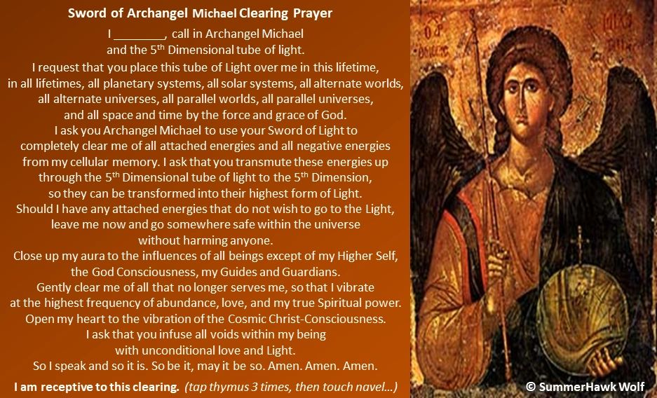 Archangel Michael Clearing Prayer