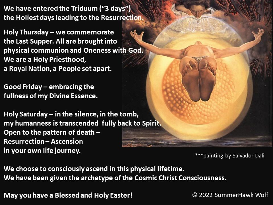 We have entered the Triduum (“3 days”)