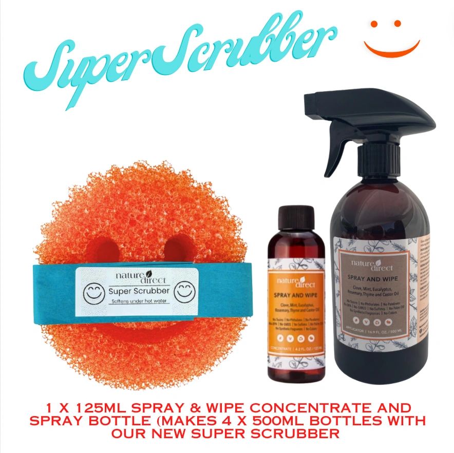 Nature Direct - Super Scrubber - Spray & Wipe pack