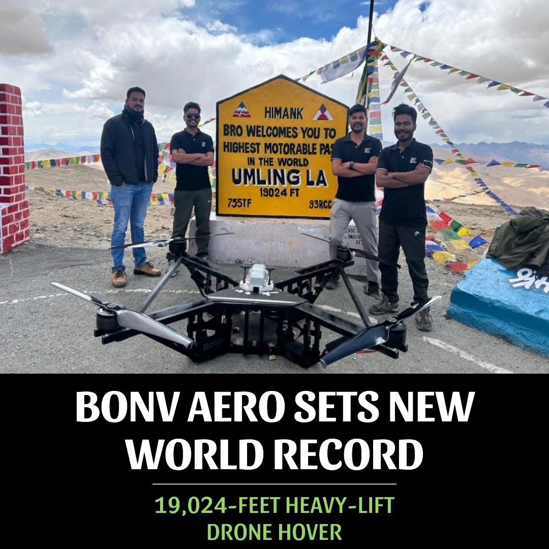 BonV Aero Sets World Record for 19,024ft Heavy-Lift Drone Hover