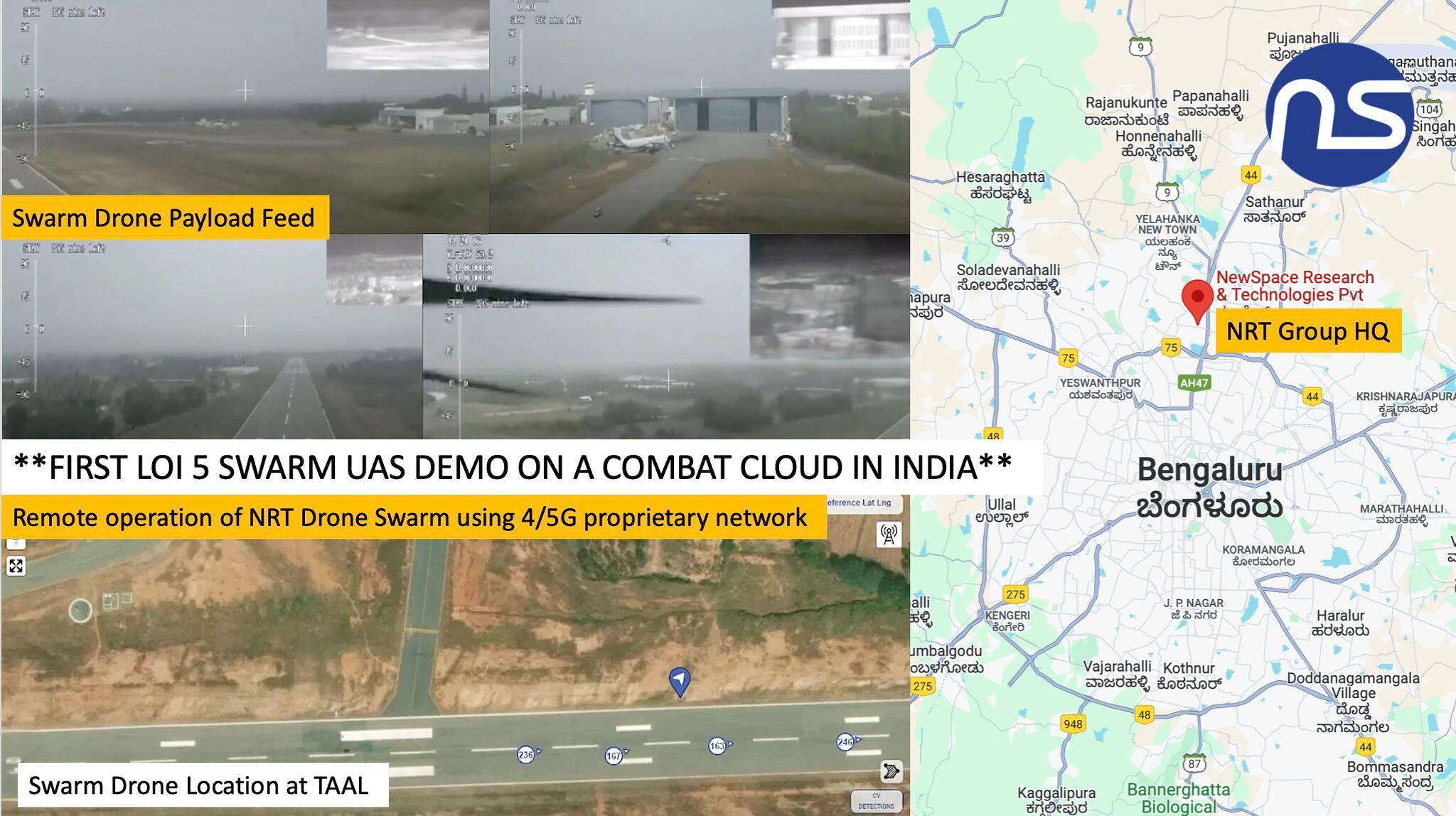 NewSpace Research Showcases LOI-5 Swarm UAS Demo on Combat Cloud