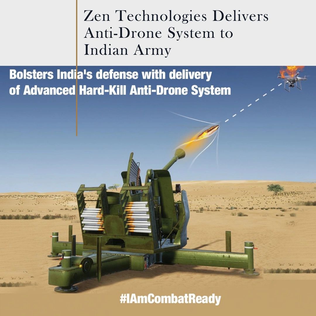 Zen Technologies Delivers Anti-Drone System to Indian Army