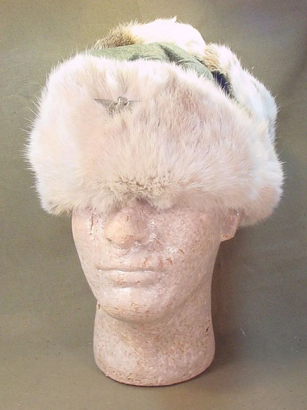 WWII GERMAN FUR OFFICERS HAT, Item #1962