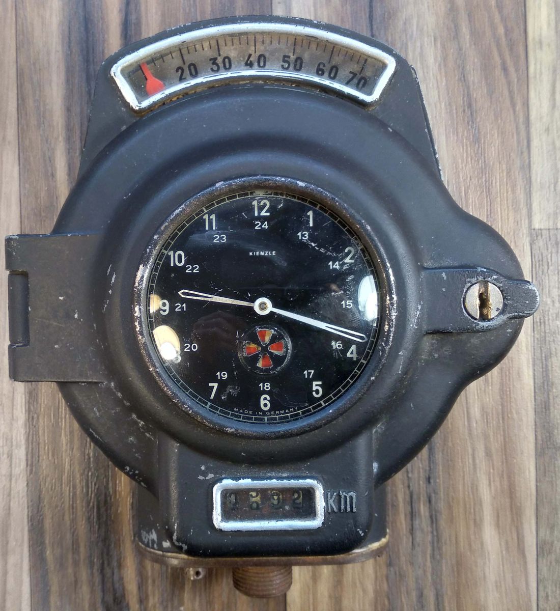 WWII GERMAN KIENZLE HALF TRACK SD.KFZ. TACHOGRAPH CLOCK/ODOMETER, Item ...